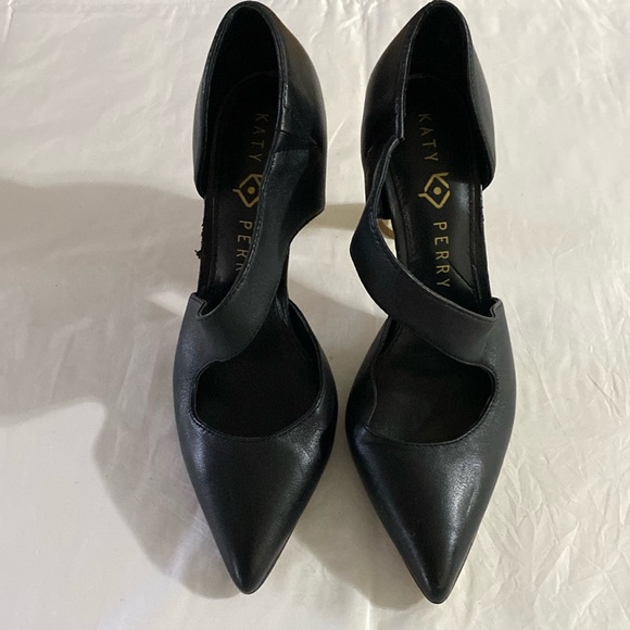 katy & Perry | Shoes | New Katy Perry The Swerve Black Leather Gold ...